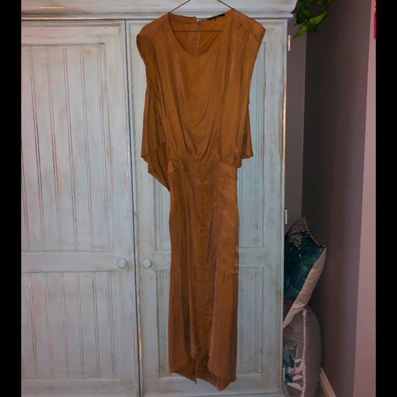 Dresses | Midi Carmel Dress From A Boutique Label Shown | Poshmark